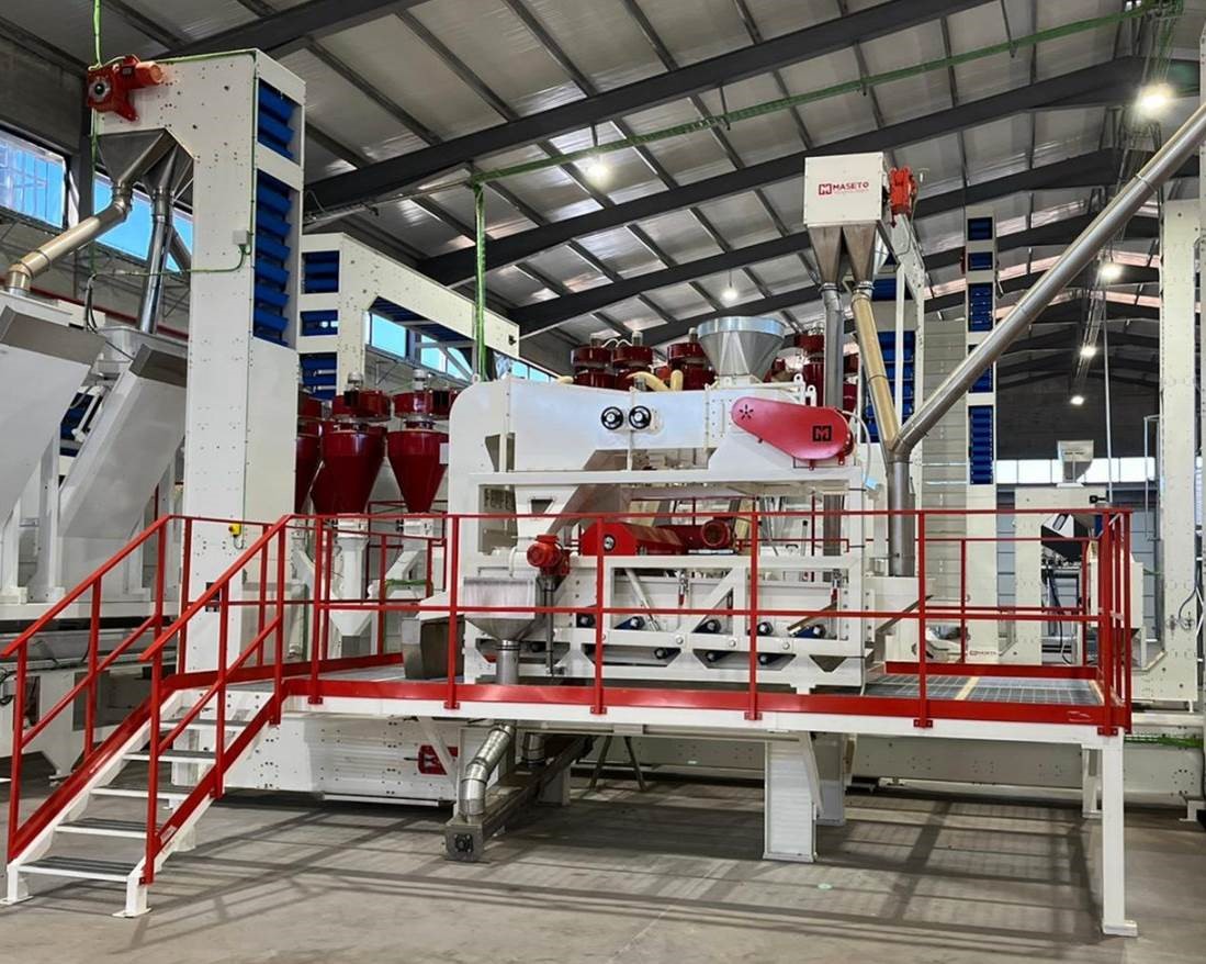 Installation of the new Maseto line for almond shelling completed