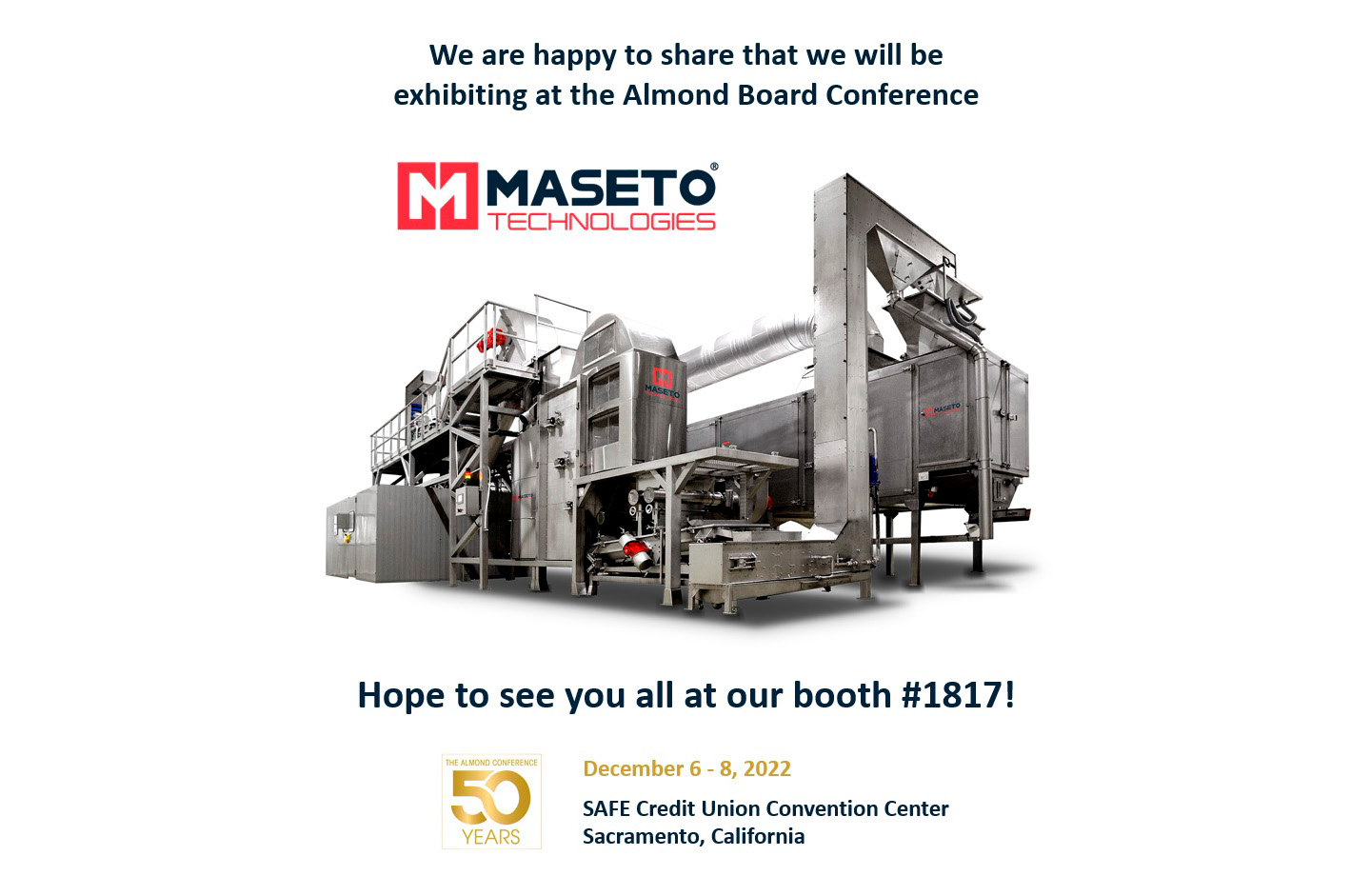 Maseto estará en la Almond Board Conference